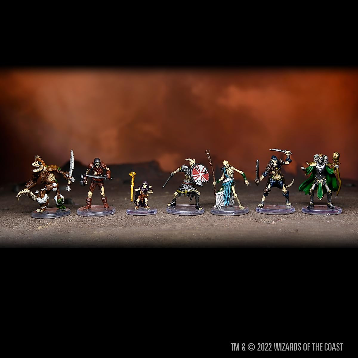 Dungeons & Dragons D&D Icons of The Realms: Undead Armies - Skeletons - 7 Pre-Painted Figures, Miniatures, RPG