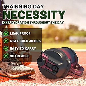 Hydraful Gallon Jug, 128oz Large Insulated Stainless Steel Sports Water Jug, Large Triple Wall Vacuum Insulation Water Bottle-Keeps Cold up to 48 Hrs-Sweat Proof,for Gym, Hiking & Camping