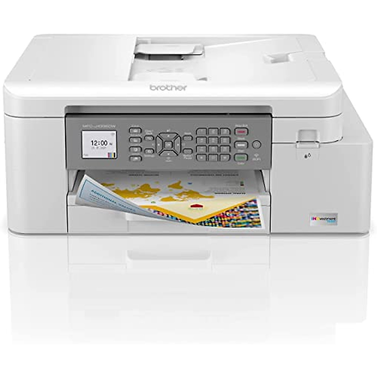 Brother INKvestment Tank MFC-J4335DW Wireless Color All-in-One Inkjet Printer - Print Copy Scan Fax - 20 ppm, 4800 x 1200 dpi, 8.5" x 11", Auto Duplex Printing, 20-Sheet ADF, Wulic Printer Cable