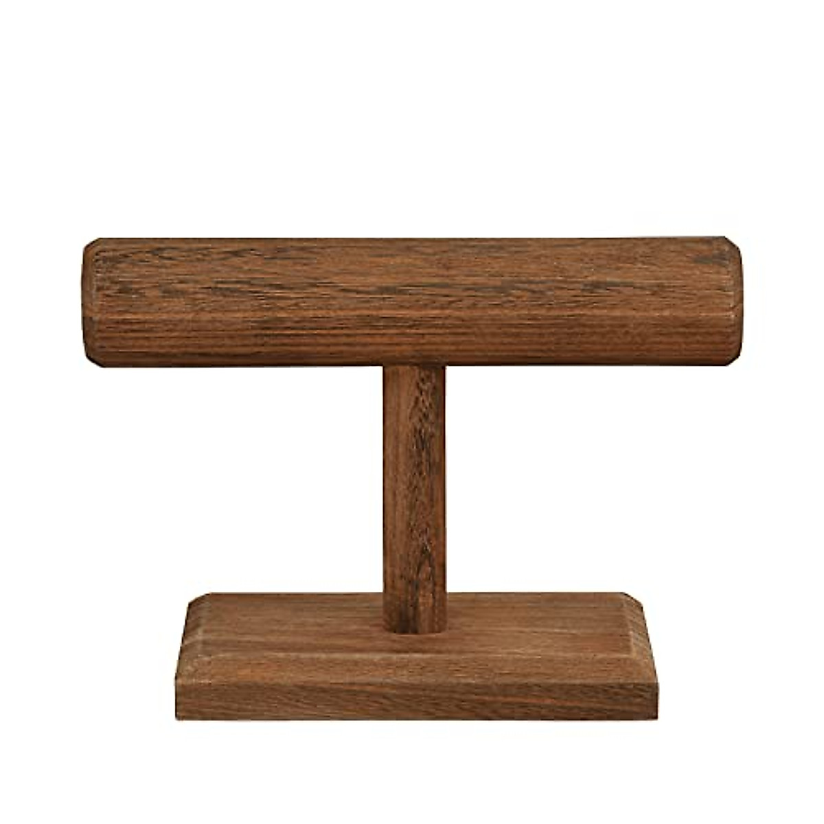 MOOCA 2 Pcs Wooden Jewelry Display Stand, Bracelet Watch Holder Display for Store, 7.9 W x 2.9 D x 5.5 H in, Brown Color