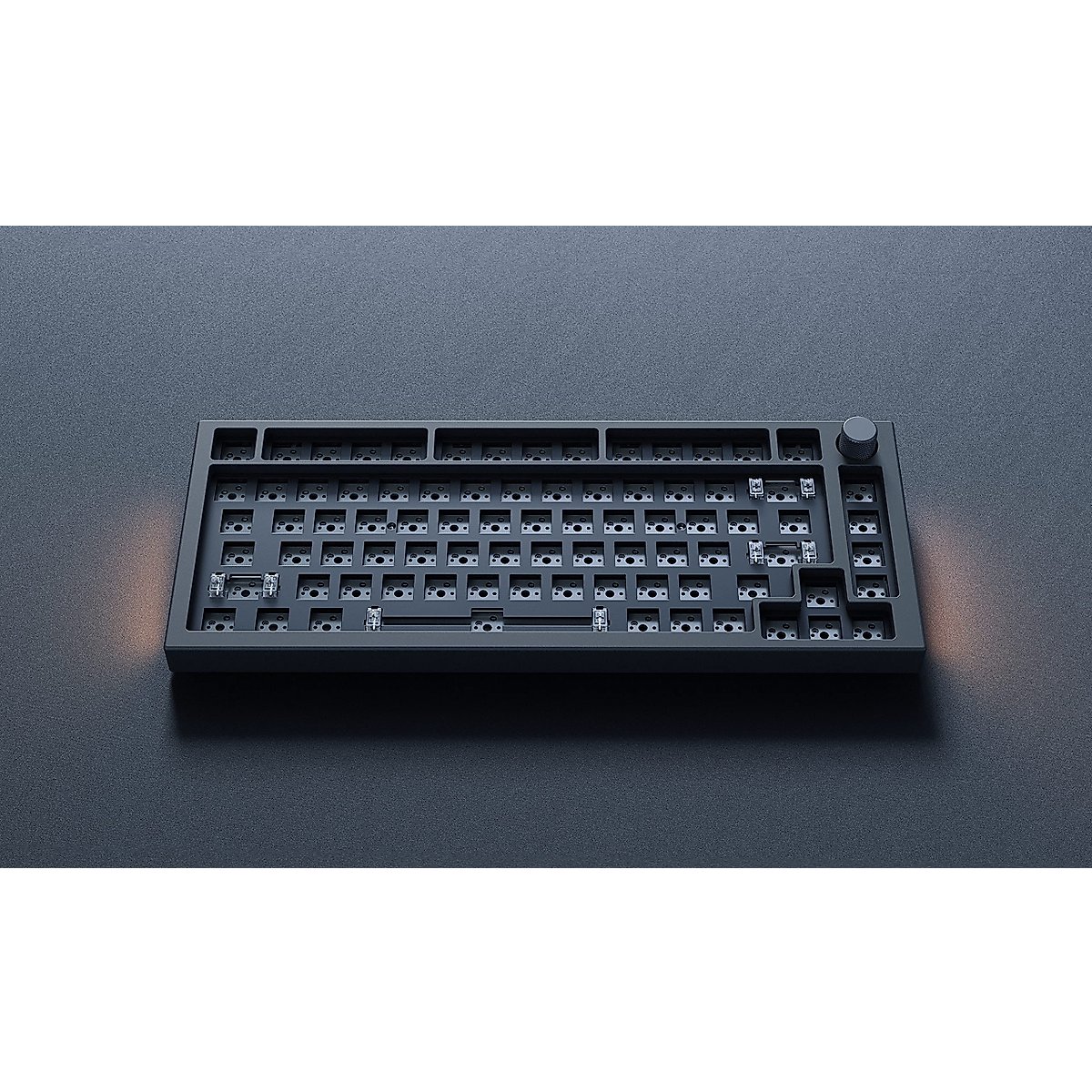 Glorious Gaming GMMK PRO 75% Barebones Black (Frame Only) - Modular Mechanical Gaming Keyboard, TKL Size (75%), 3.3lb Frame, RGB, Fully Customisable, 5-Pin Switch Support