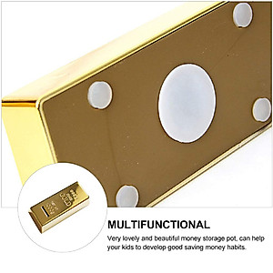 Kisangel Bar Bank Bar Piggy Bank Brick Saving Money Box Wealth Good Luck Success Decor for Kids Children Easter Birthday Party Favor