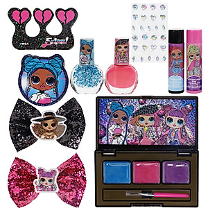 L.O.L Surprise! Townley Girl Backpack Cosmetic Makeup Set with Flip-up Mirror includes Lip Gloss, Nail Polish, Hair Bow & more for Kid Tweens Girls, Ages 3+ perfect for Parties, Sleepovers & Makeovers