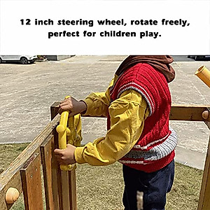 12 Inch Steering Wheel Pirate Game Accessory Swingset for Kids Outdoor Pse Treehouse Backyard