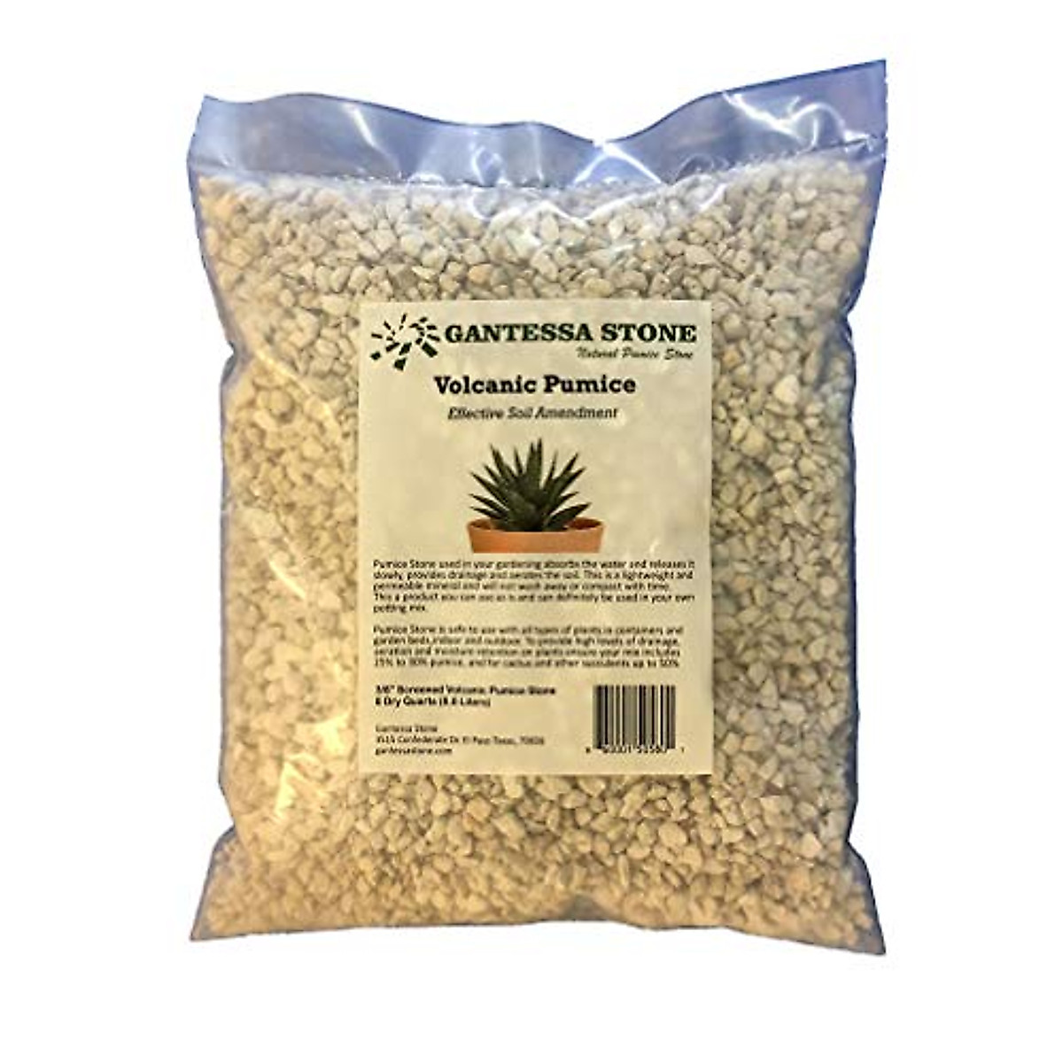 Gardening Pumice Soil Amendment | 3/8" Screened | 8 Quarts