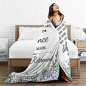 Happy Retirement Gifts for Women Men 2021 Retirement Gifts Ultra-Soft Throw Blankets Flannel Blanket for Bedding Sofa (Retirement 2, 60"x50")