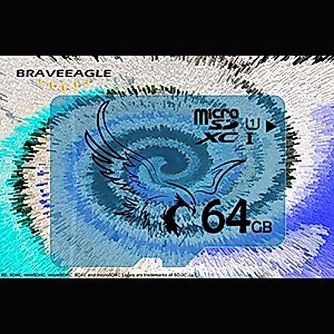 BRAVEEAGLE 64GB microSD Card Class 10 SD Memory Card UHS-1 for Camera/Drone/Dash Cam (64GB U1)