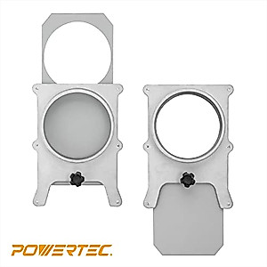 POWERTEC 70135V 4" Aluminum Blast Gate for Dust Collector, Dust Collection Fittings