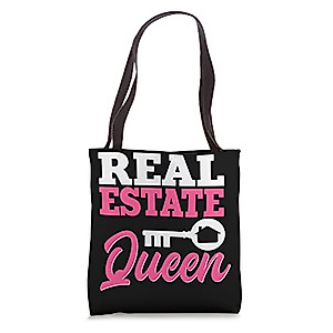 Real Estate Queen Realtor Real Estate Broker Job Tote Bag
