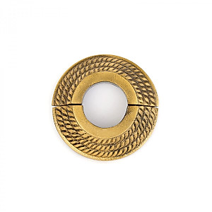 Renovators Supply Manufacturing Aluminum Escutcheon Plate 3.13" OD Escutcheon Lacquered Antique Gold Finish Radiator Flange