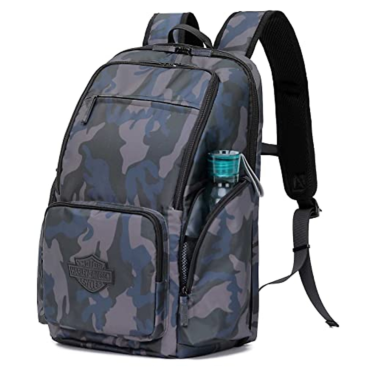 Harley-Davidson Bar & Shield Crinkle Nylon Water-Resistant Backpack - Camo
