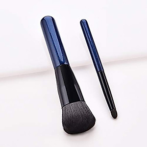 2PCS Wooden Foundation Cosmetic Eyebrow Eyeshadow Brush Makeup Brush Sets
