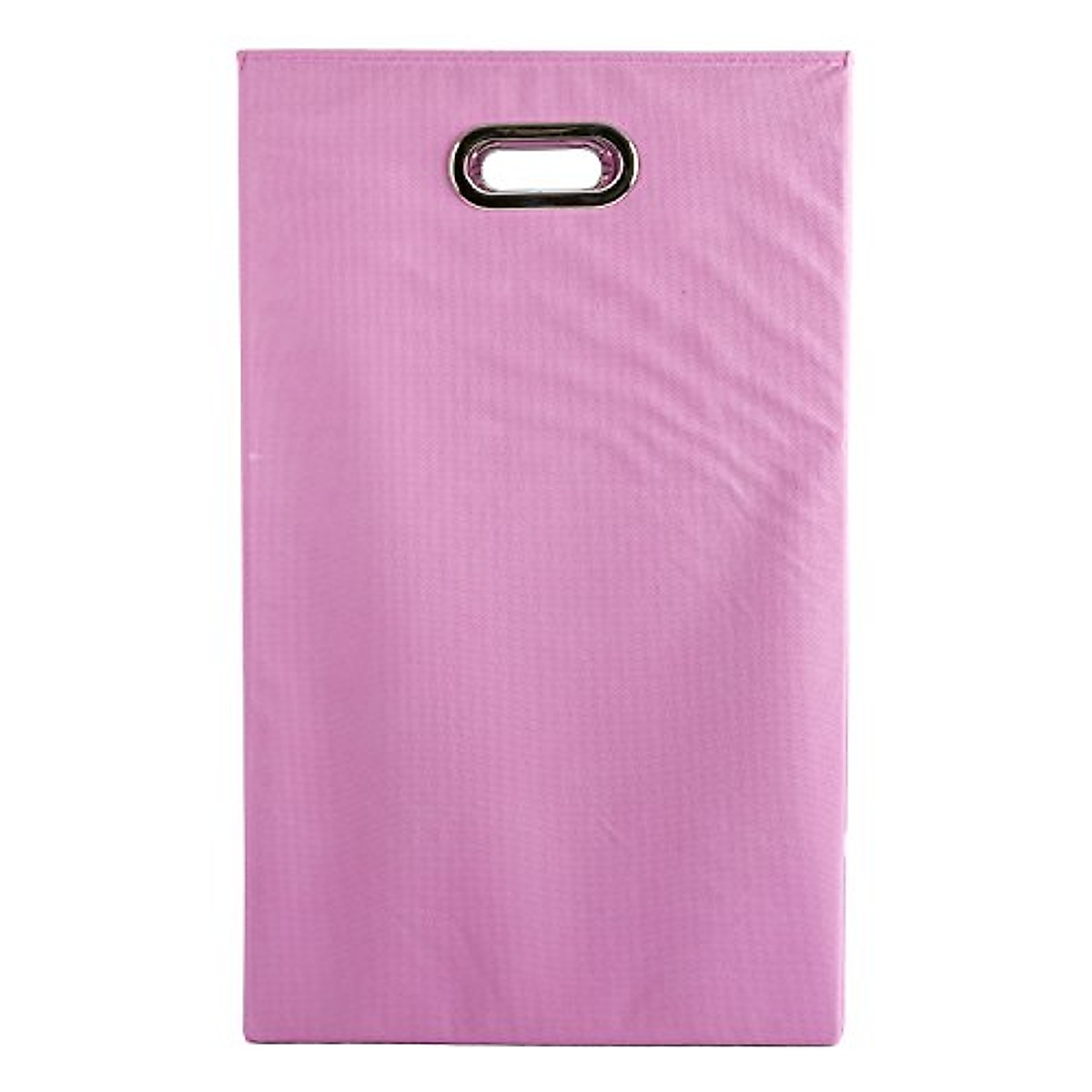 Folding Laundry Basket, Solid Pink with Handles – High-Strength Polymer Construction – Folds for Easy Storage and Transportation