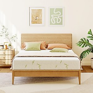 Dyonery 8 Inch Queen Memory Foam Mattress, Cooling Green Tea Gel Mattress in a Box, Rayon Mattress for Breathable Sleep, Made in USA, Certipur-Us Certified, Medium Mattress, 60x80x8”