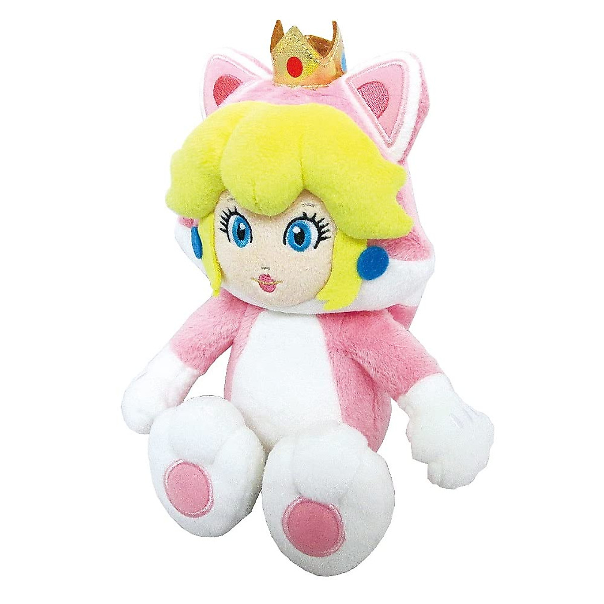 Little Buddy Super Mario Neko Cat Peach Plush, 10"