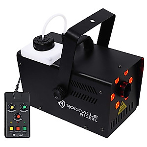 Rockville R1200L LED DMX Fog Machine Fogger+Remote+Gallon of Chauvet Fluid Juice