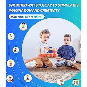 Balance Board Kids, 35 Inches Wobble Board for Kids Toddlers, Open Ended Montessori Waldorf Learning Toy, Gifts for 3 4 5 6 7 8 Year Old Boys Girls Kids Birthday & Christmas Stocking Stuffers