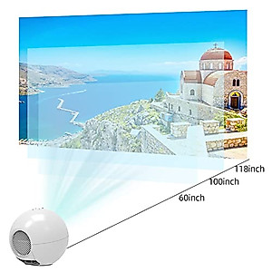 Movie Projector Built-in Speaker Support 1080P Portable Projector Video Projector for Home Cinema & Outdoor Movies Compatible with PC, DVD, TV Stick, USB, Audio