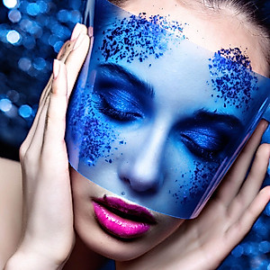 MEICOLY 2pcs Blue Eyeshadow Stick,Metallic Shimmer Crayon,Waterproof Single Eye shadow Pencil,Shiny Blue Rotating Eye shadow Blue Eyeliner Stick Corpse Bride Avatar Blue Eyeshadow Makeup