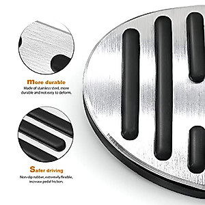 KVR Compatible for BMW Pedal Cover, No Drilling Aluminum Gas Brake Pedal Fit for 2014-2022 1 2 Series 2016-2022 X1 (F48, F49 Long) X2 (F39) Accelerator Pedal Pads, 2Pcs (Model #D)