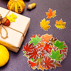 Fall Bulletin Board Decorations Fall Leave Cutout Autumn Thanksgiving Artificial Leaf Cutout Maple Paper Leave with Glue Point Dot for Classroom Bulletin Board Wall Decoration, 3.94 x 3.5 In (135 Pcs)