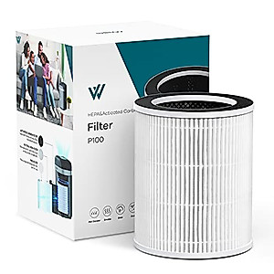 WELOV P100 / P100 Pro Air Purifier Replacement Filter, 3-in-1 H13 True HEPA and High-Efficiency Activated Carbon Filter for Pet Dander Hair Pollen Dust Mite Smoke Kitchen Odor