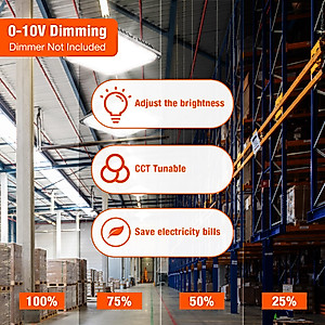 OKQ LED Canopy Light Outdoor 5Pack, 10"x10" Square Gas Station Light with Selectable Wattage (100/80/60W/40W) and CCT (5000/4000/3000K), 1-10V Dimmable,Canopy Lights for Garage Barn, ETC&DLC Listed