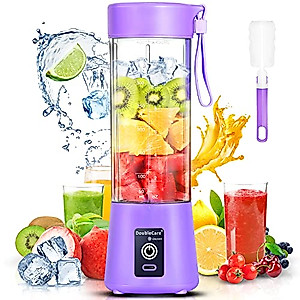 Portable Blender for Shakes and smoothies with Scale, 4000mAh Personal Electric Blender 15.2 oz,150w 6-Blades Blender Bottles, USB Rechargeable Mini Fruit Juicer for Travel, Office, Outdoors
