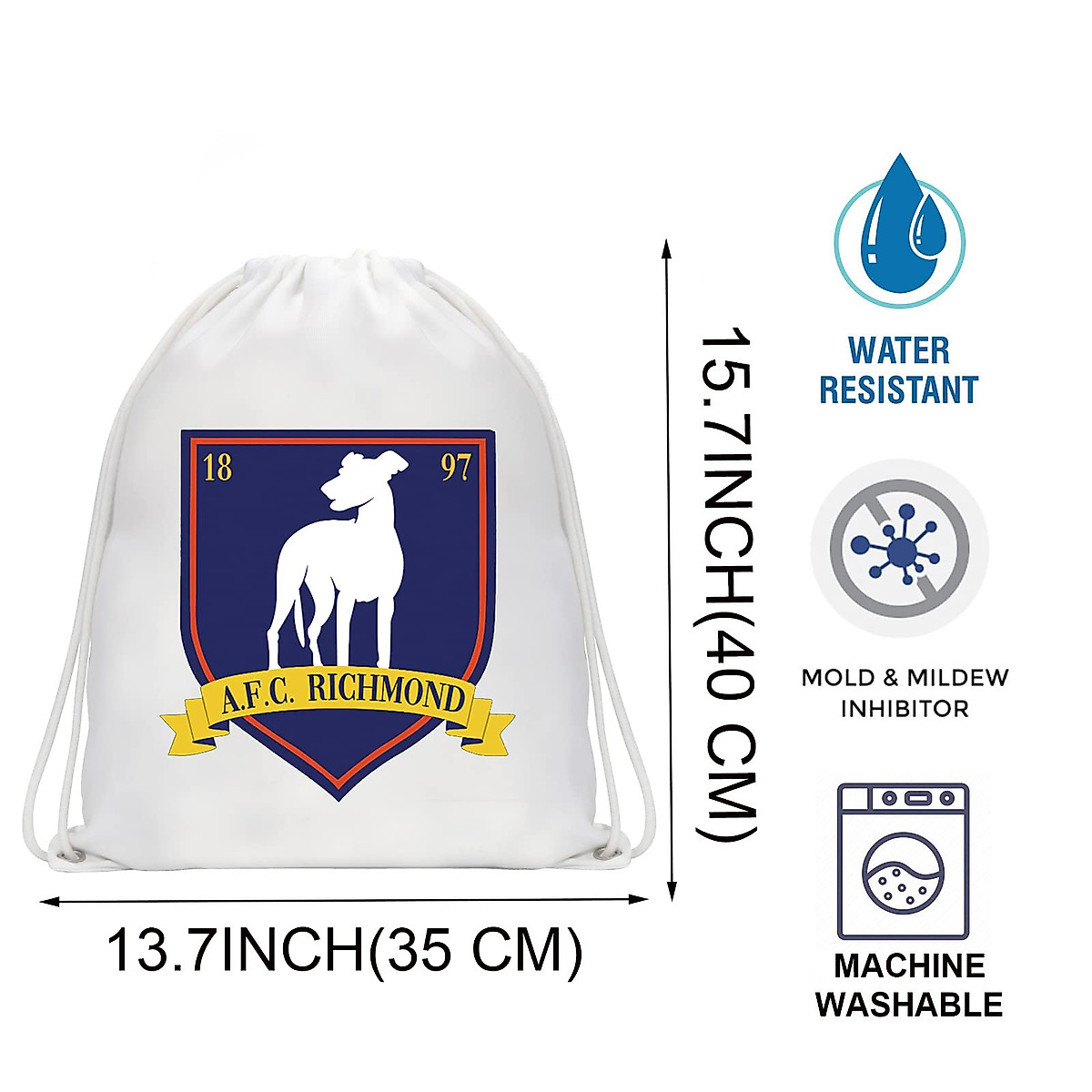 TOBGBE TV Show Gift TV Show Characters Inspired Drawstring Backpack Funny Gift TV Show Merchandise Soccer Football Lover Bag (AFC DB)