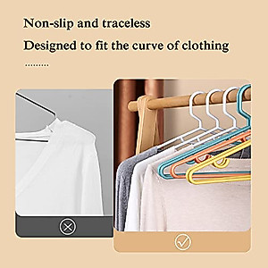 COKUERA Home Plastic Hangers 20 Pack, Durable Clothes Hanger with Hooks, Thick Strong Standard Closet Clothing Hangers for Coat, Shirt, Pants, Ties (Orange)