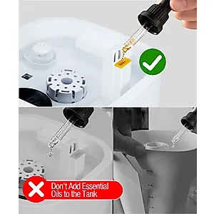 5L Humidifiers for Bedroom, 50H Runtime Humidifier for Large Room, Ultra-Quiet 28dB Cool Mist Air Humidifier for Home Baby Nursery & Plants, Auto Shut-off and BPA-Free for Safety, Easy to Clean