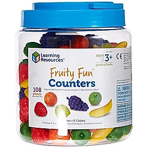 Learning Resources Fruity Fun Counters, Educational Counting & Sorting Toy, Set of 108