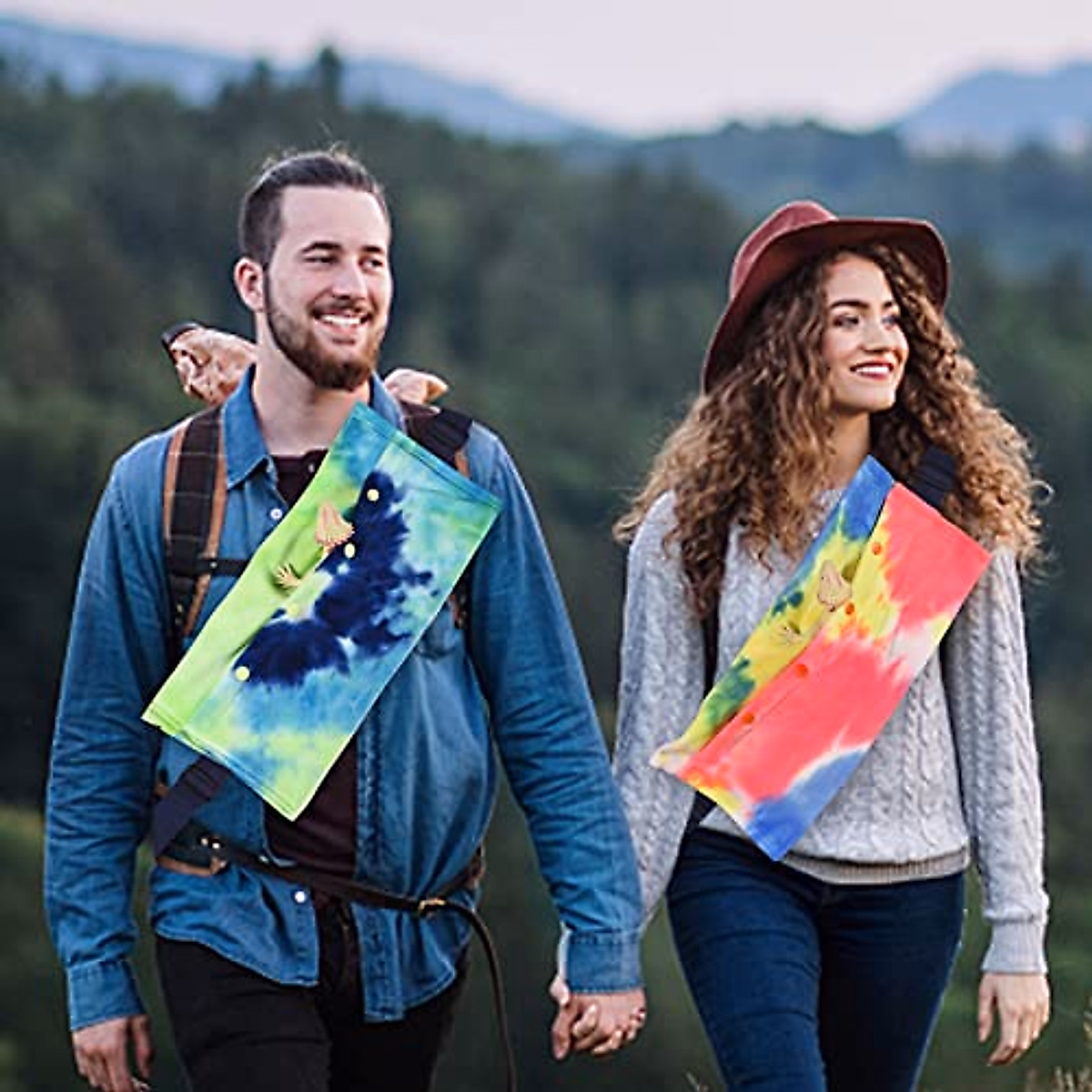 LIKZINWA Small Animal Sling Carrier,Bearded Dragon Carrier Lizard Carrier and Reptile Carrier with Adjustable Strap (Blue-Green)