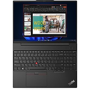 Lenovo 2023 ThinkPad E16 16” WUXGA IPS Touch Business Laptop 10-Core Intel i5-1335U Iris Xe Graphics 24GB DDR4 1TB NVMe SSD Thunderbolt4 WiFi AX HDMI Backlit KB Fingerprint Windows 10 Pro w/RE USB