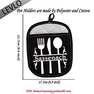 LEVLO Dragonfly Fans Gifts Sassenach Pot Holders Dragonfly Lover Gifts Friend Sister Mother (Sassenach)