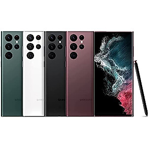 Galaxy S22 Ultra Smartphone, Factory Unlocked Sim Free, 512GB, 8K Camera & Video, Brightest Display, S Pen, Long Battery Life, Fast 4nm Processor, Korean International Version, Black (SM-S908N)
