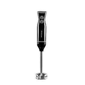 Holstein Housewares Immersion Hand Blender, Black/Stainless Steel - Easy to Mixes Soups, Batters, Drinks, and More