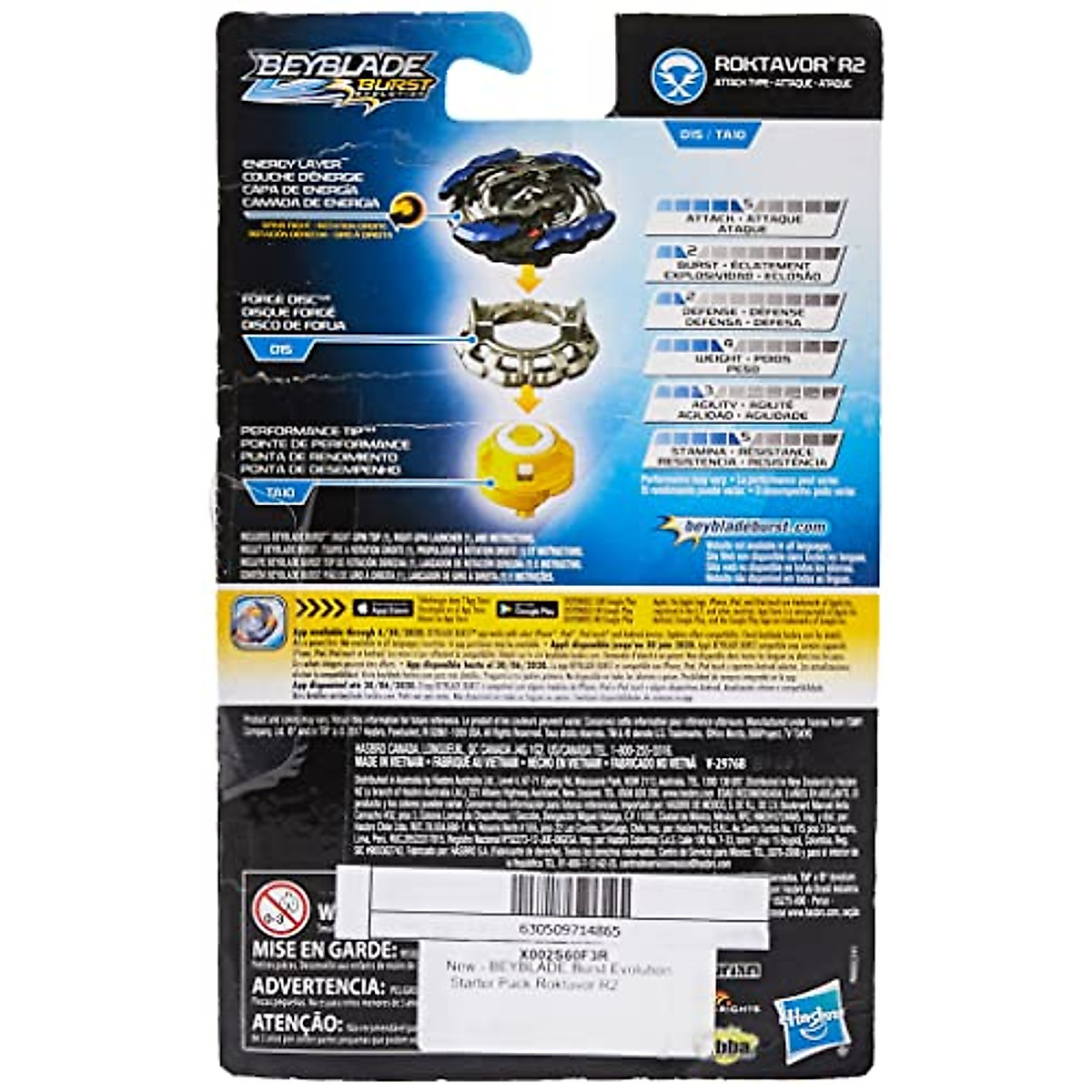 BEYBLADE Burst Evolution Starter Pack Roktavor R2