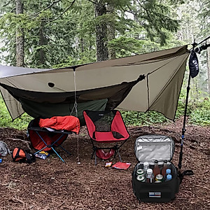 Lunch Box for Men, Tactical Lunch Bag with Ice Pack,MOLLE Webbing Insulated Lunch Cooler Women Adult,Reusable Lunch Tote with Adjustable Shoulder Strap for Work Fishing Camping Picnic,Black