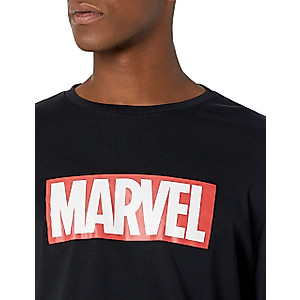 Amazon Essentials Disney | Marvel | Star Wars Men's Flannel Pajama Sleep Sets - Discontinued Colors, Marvel Avengers Print, Large