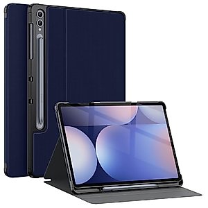 Soke Case for Samsung Galaxy Tab S10 Plus/Tab S9 Plus/S8+/S7 FE/S7+ 12.4-inch with S Pen Holder, Shockproof Stand Folio Cover for Galaxy Tablet S10 2024 12.4", Dark Blue
