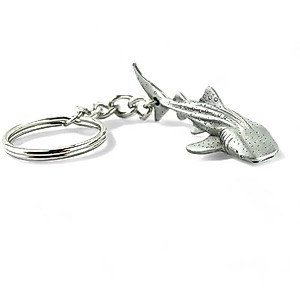 Big Blue by Roland St John Whale Shark Keychain for Men and Women -Whale Shark Keychain Charm, Gifts for Shark Lovers, Realistic Pewter Keyring, Sea Life Key Chain, Scuba Diving Gifts