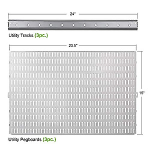 Allspace 38 Pcs Multi-Purpose Utility Wall Organizer Set, Home, Garage, Office