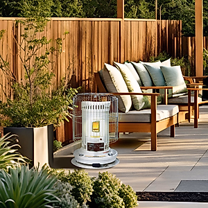 Sengoku Indoor & Outdoor Kerosene Heater, 23,500 BTU, Portable Use, White
