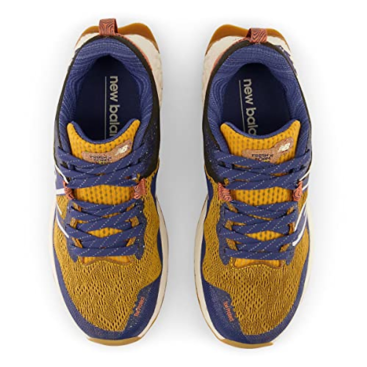 New Balance Women's Fresh Foam X Hierro V7 Trail Running Shoe, Golden Hour/Moon Shadow/Red Clay, 9 Wide