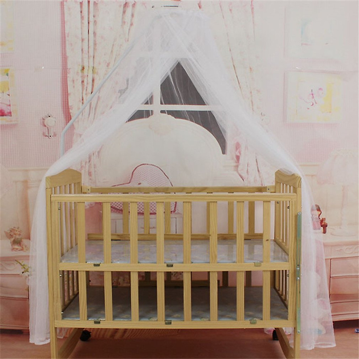 belupai Crib Mosquito Net, Stylish and Sturdy Unisex Infant Baby Tent Net, Protect YourBaby from Mosquitoes and Bugs