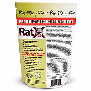 EcoClear Products 620102, RatX All-Natural Poison Free Humane Rat and Mouse Rodenticide Pellets, 3 lb. Bag