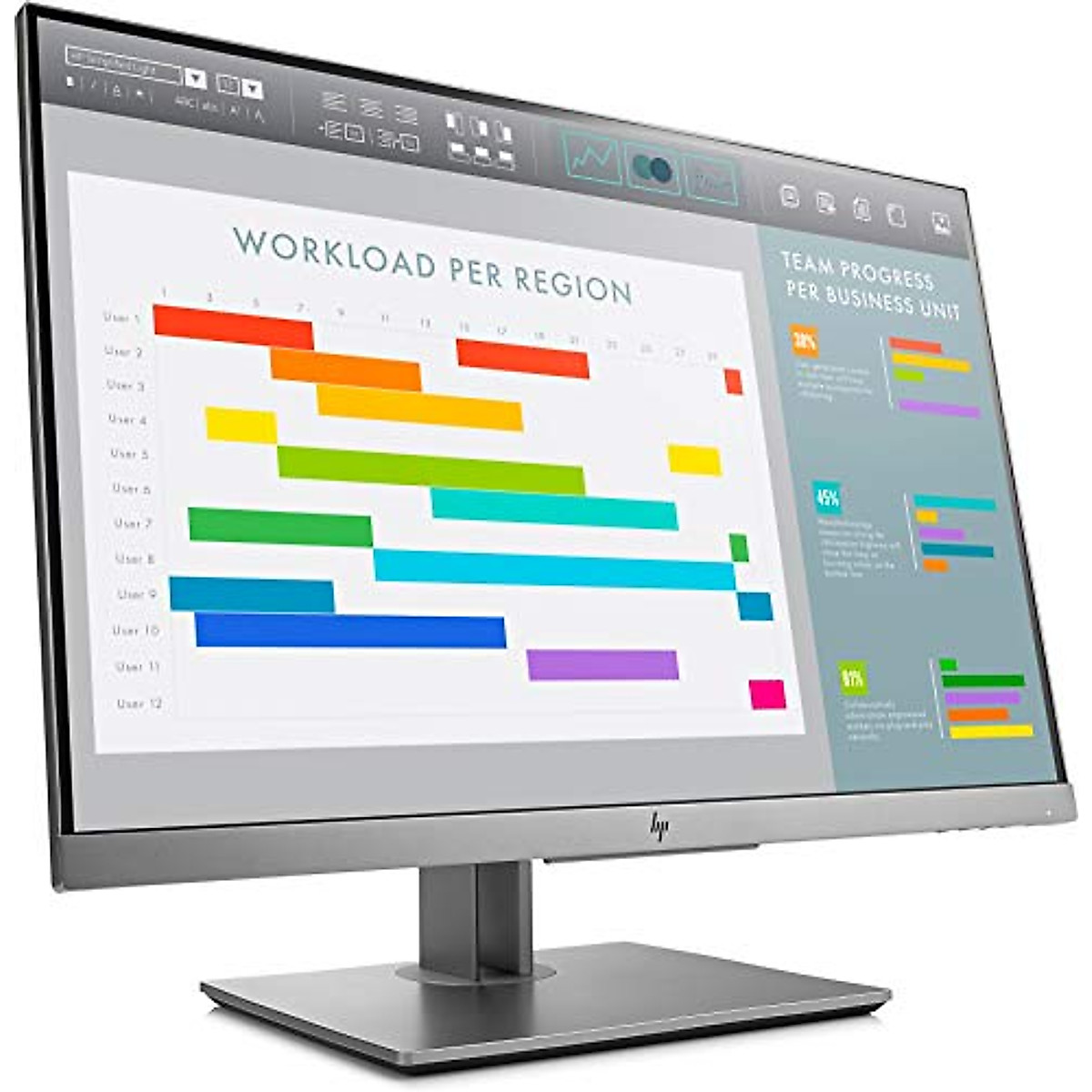 HP EliteDisplay E243i LED Display 61 cm (24") WUXGA Flat Black,Silver