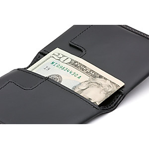 Bellroy Slim Sleeve, slim leather wallet (Max. 8 cards and bills) - Black