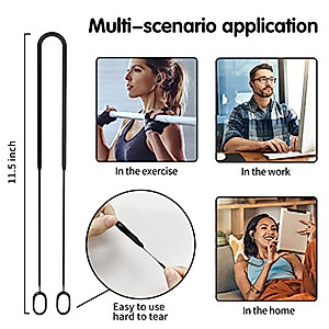 Woocon for Bose QuietComfort Eaebuds Strap, Soft Silicone Sports Anti Lost Strap Lanyard Special Anti-slip Texture Design Accessories Compatible with Bose QuietComfort Earbuds Neck Rope Cord(Black)